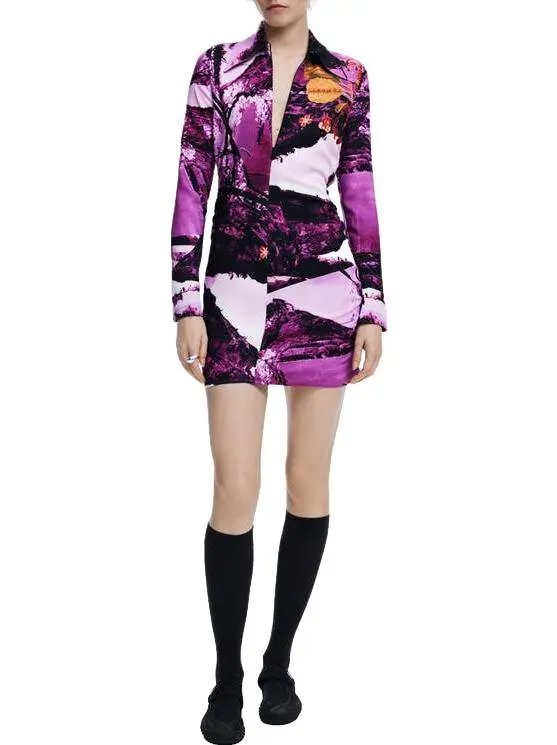 Desigual Printed Shirtdress - Purple