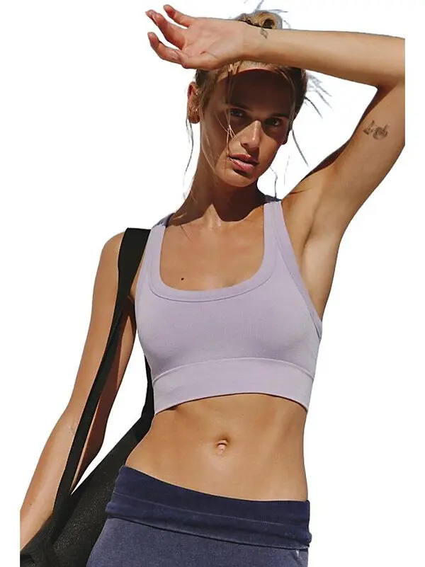Free People Go To Sports Bra - Washed Iris