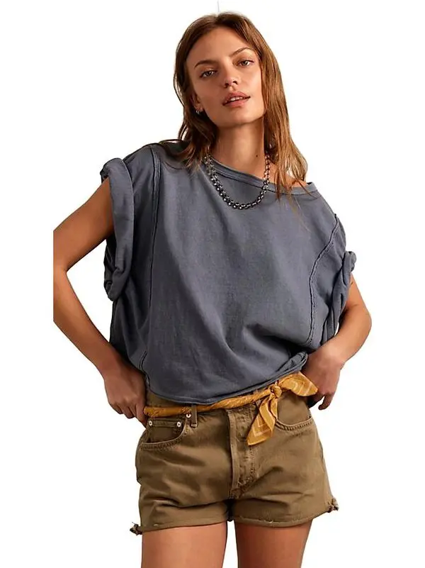 Free People We The Free Next Level Tee - Night Shadow