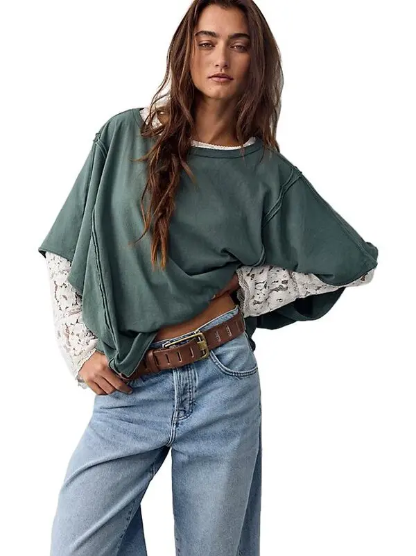 Free People We The Free Dolman Tee - Topiary