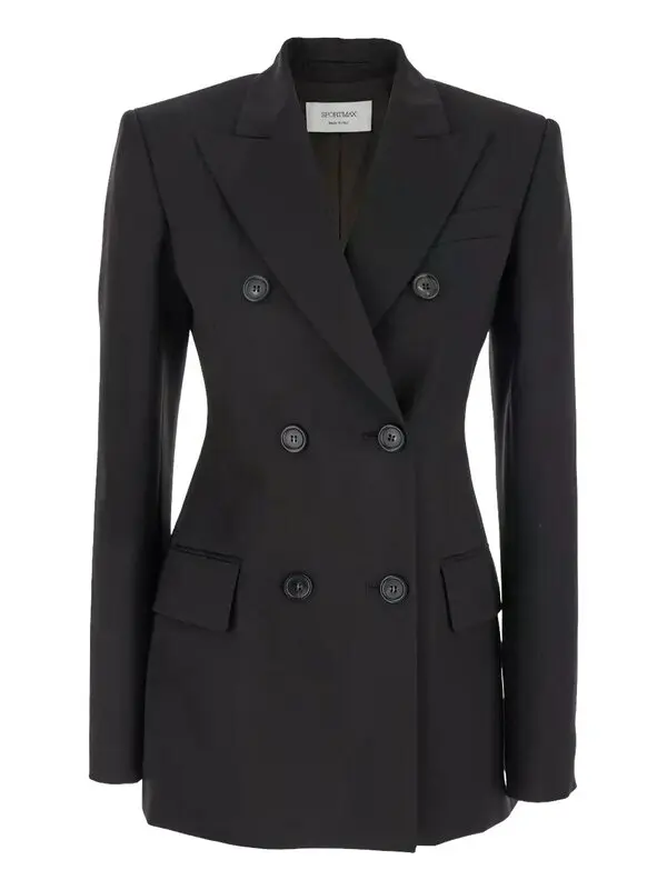 Sportmax Adamo Double-breasted Tailored Blazer - Black