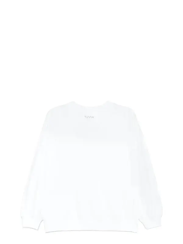 JUVIA Cotton-blend Crewneck Sweatshirt - White