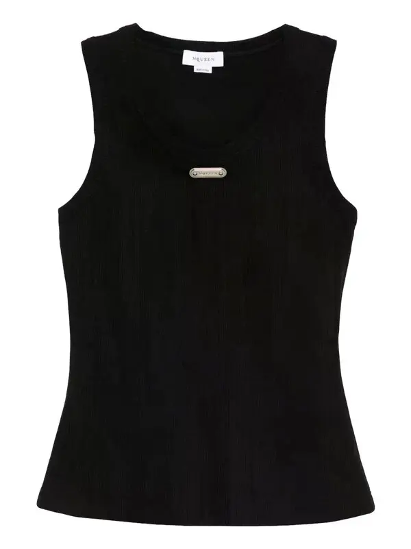 Alexander McQueen Logo-plaque Tank Top - Black