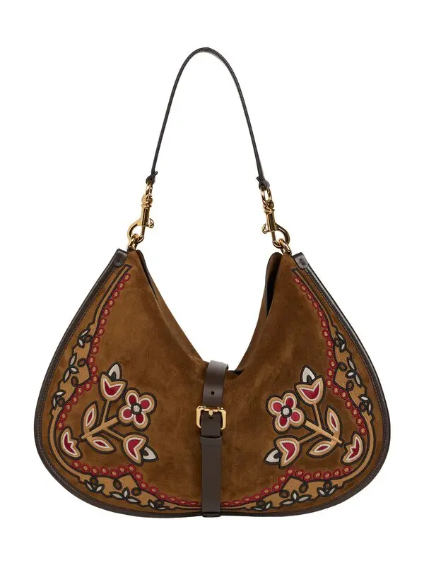 Etro Extra Large Embroidered Crossbody - Brown