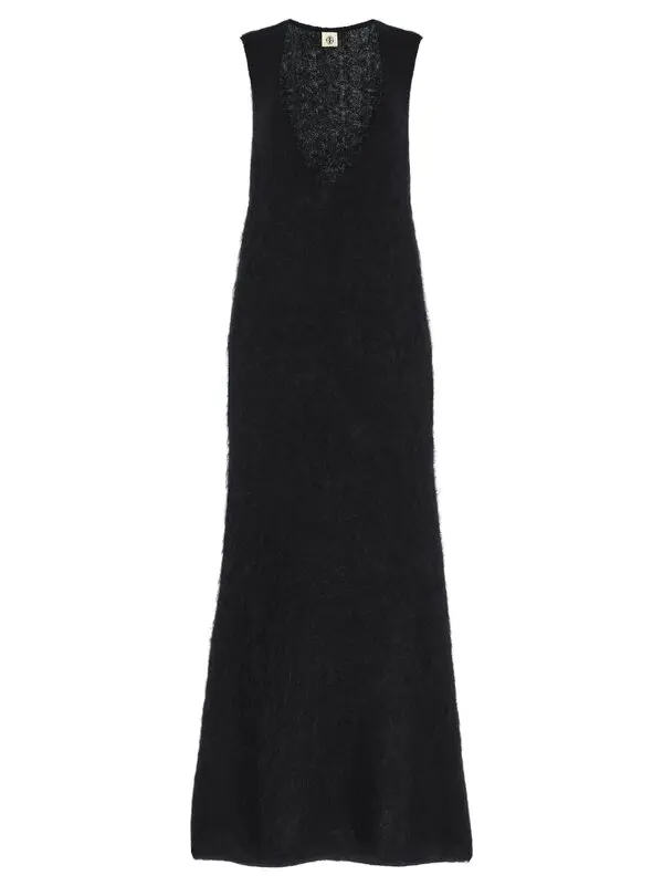 THE GARMENT Roma Knit Mohair-blend Gown - Black
