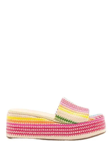Larroude Alex Flatform Mule - Rainbow