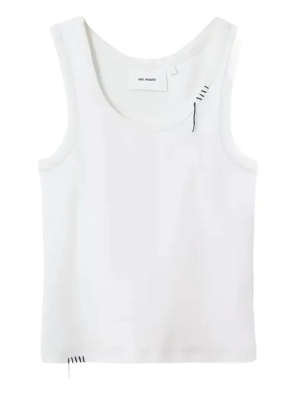 Axel Arigato Traced Ribbed Sleeveless Tank Top - White