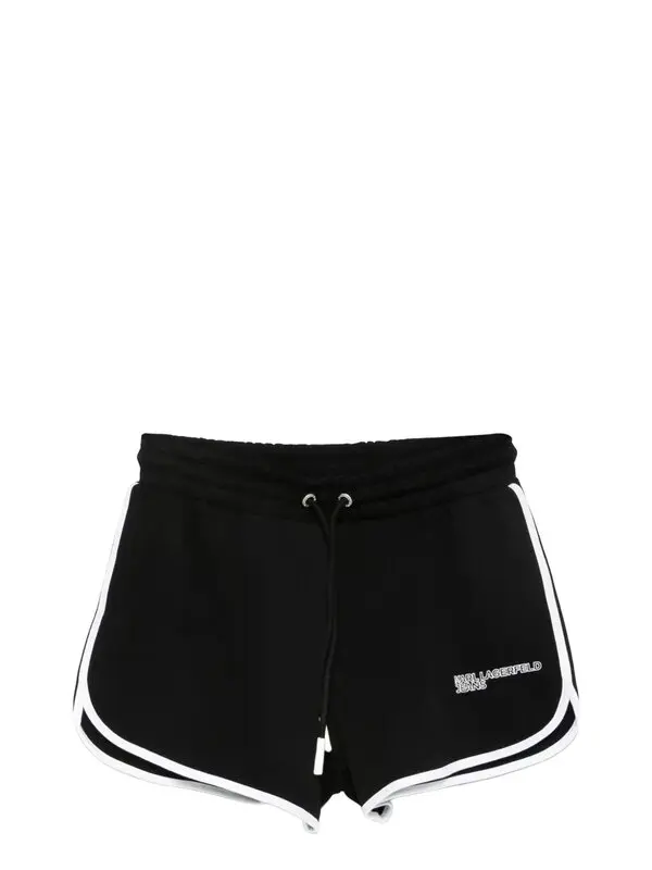 Karl Lagerfeld Logo-print Track Shorts - Black