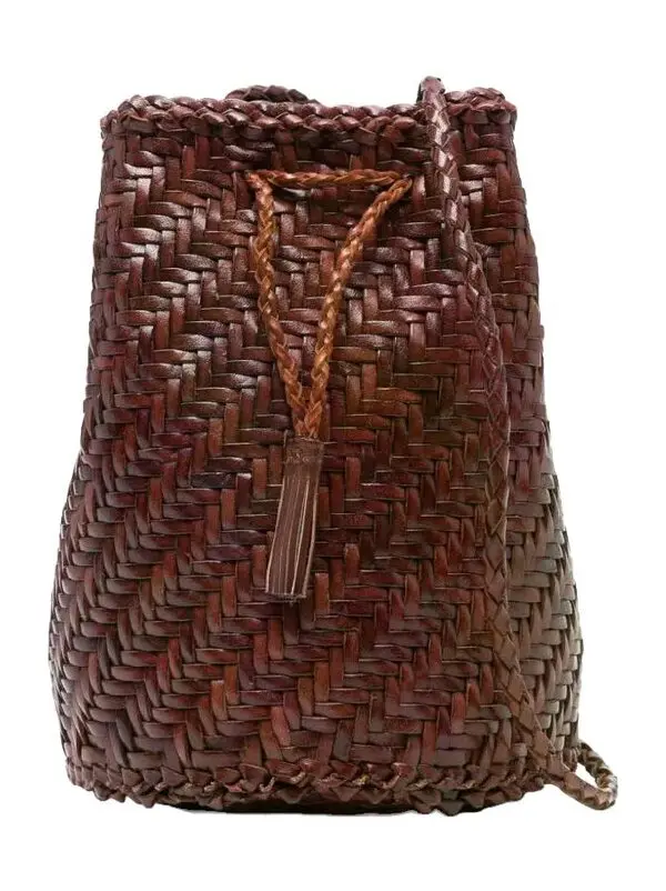 Dragon Diffusion Pompom Double Jump Bucket Bag - Brown