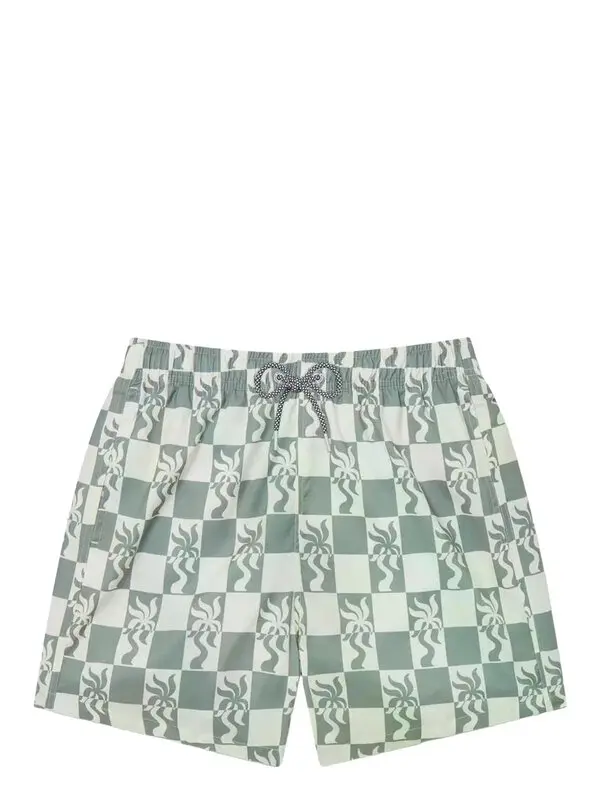 BOARDIES Graphic-print Swim Shorts - Green
