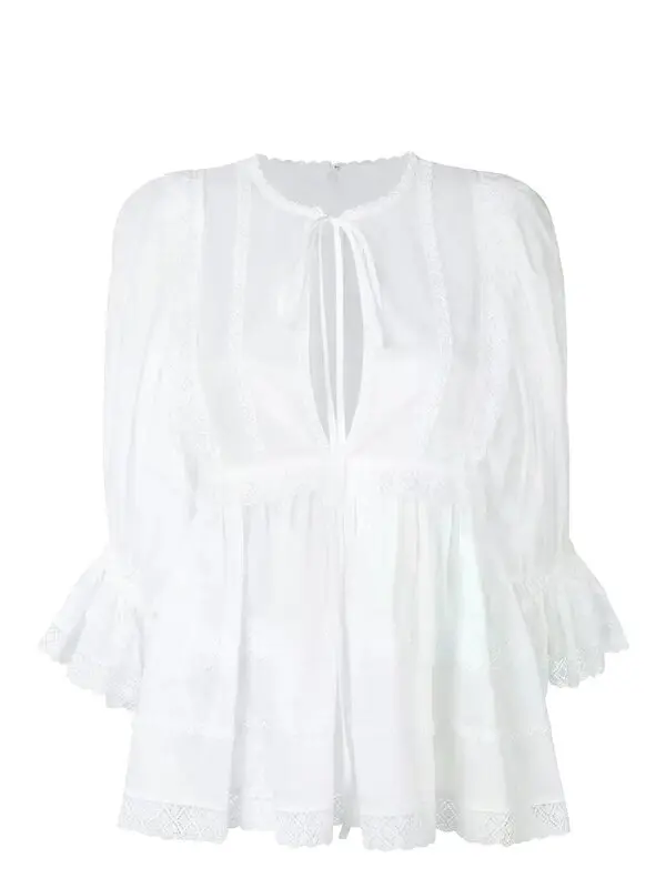 Dolce & Gabbana Frill Detail Tunic - White