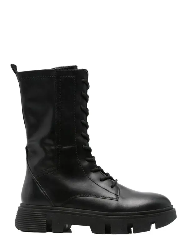 Geox 40mm Vilde Combat Boots - Black