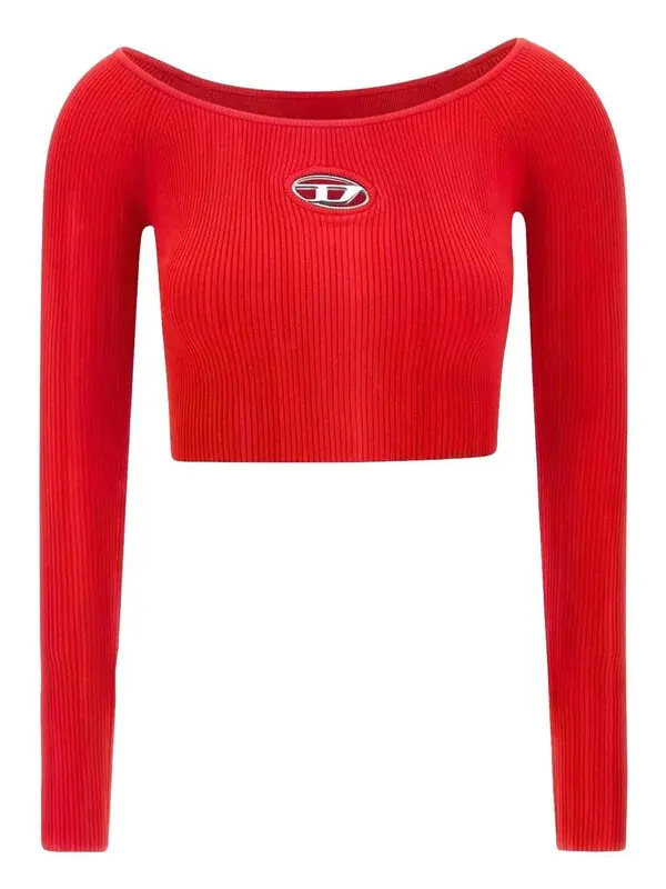 Diesel M-vera Ribbed Top - Red