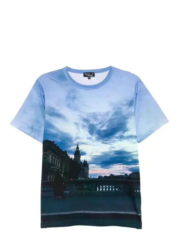 AGNÈS B. Graphic-print T-shirt - Blue