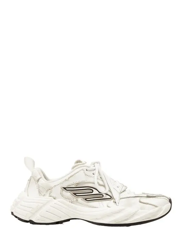 Balenciaga Monday Leather Sneakers - White