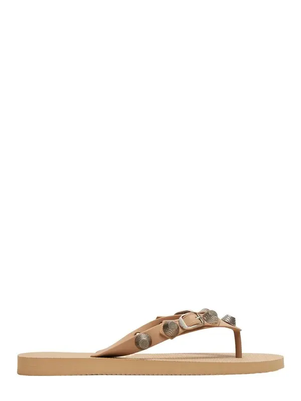 Balenciaga City Rubber Thong Sandals - Neutral