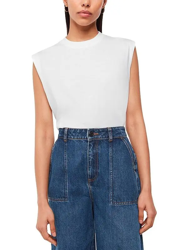 Whistles Edie Sleeveless Vest - White