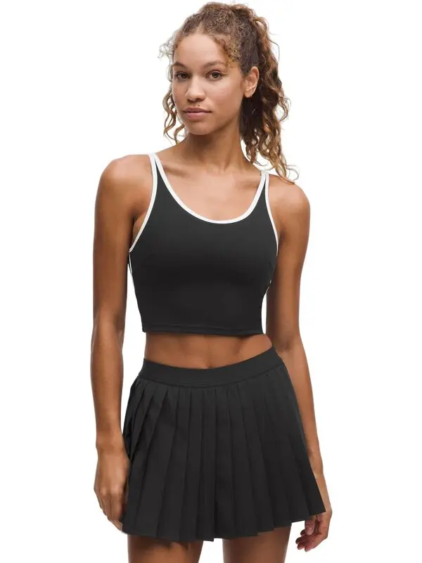 Lululemon Scoop-neck Cutout Tennis Tank Top - Black/white