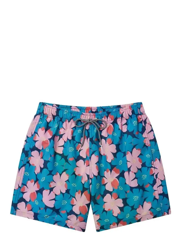 BOARDIES Floral-print Swim Shorts - Blue