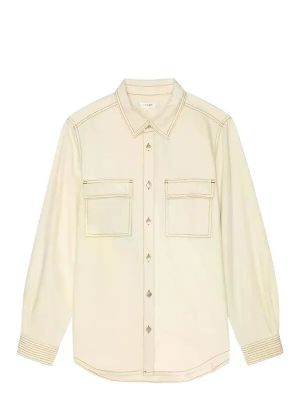 FRAME Contrast-stitching Shirt - Neutrals