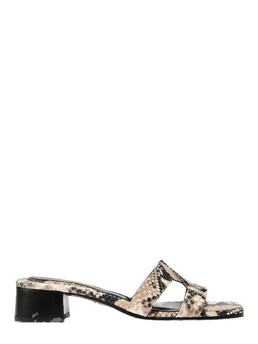 MARGAUX LONNBERG The Mx Sandal - Natural Python Embossed