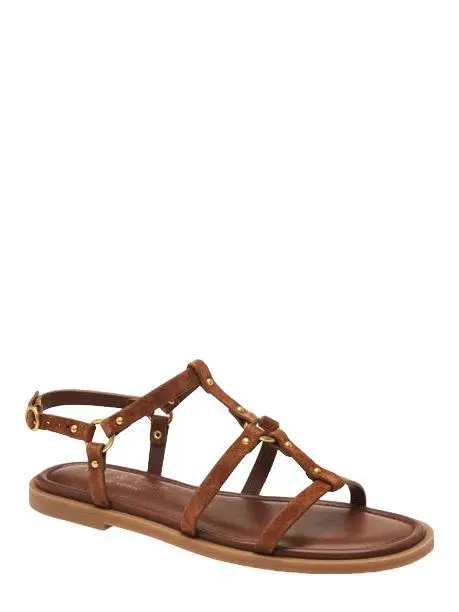 Rag & Bone Geo Stud Gladiator Sandal - Umber Suede