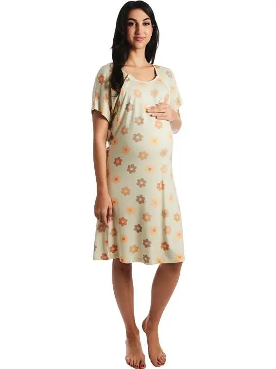 EVERLY GREY Rosa Maternity/nursing Hospital Gown - Daisies