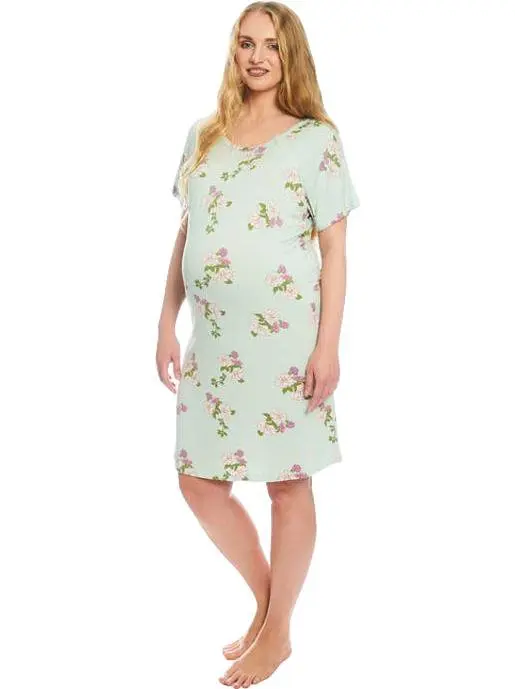 EVERLY GREY Rosa Maternity/nursing Hospital Gown - Peony
