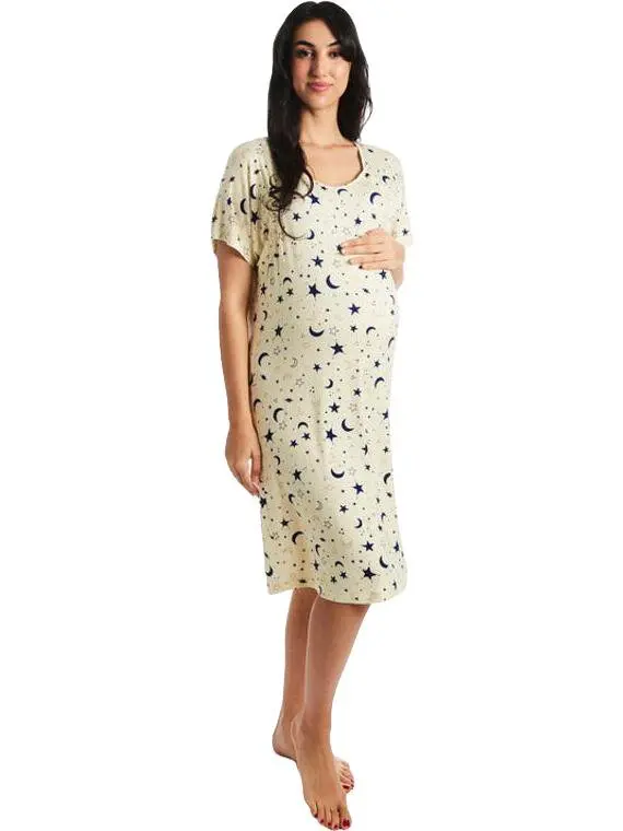 EVERLY GREY Rosa Maternity/nursing Hospital Gown - Twinkle
