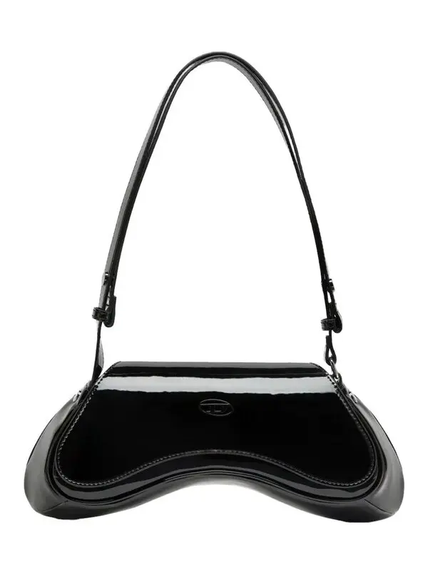 DIESEL Glossy Shoulder Bag - Black