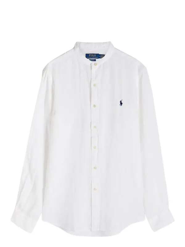 Polo Ralph Lauren Logo-embroidered Linen Shirt - White