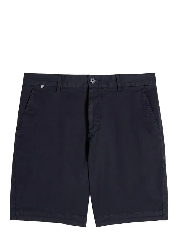 BOSS Stretch-cotton Shorts - Navy