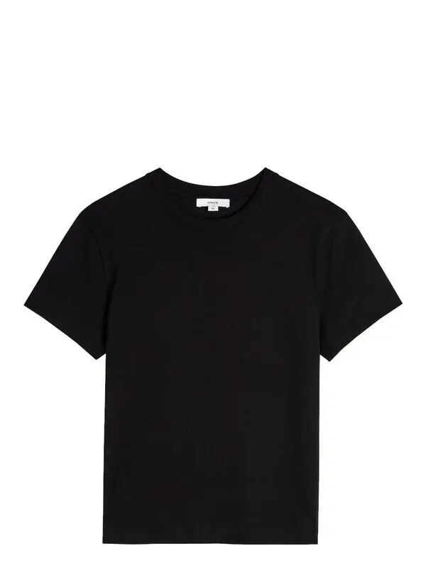 Vince Crew Neck Pima Cotton T-shirt - Black