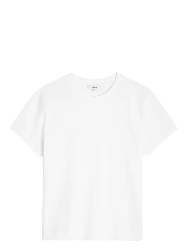 Vince Crew Neck Pima Cotton T-shirt - White