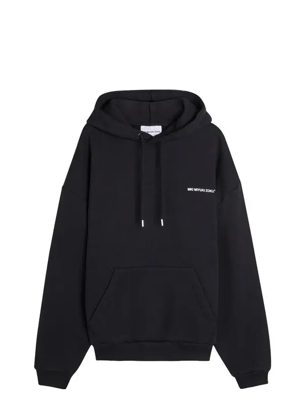 MKI MIYUKI ZOKU Uniform Hooded Cotton-blend Sweatshirt - Black