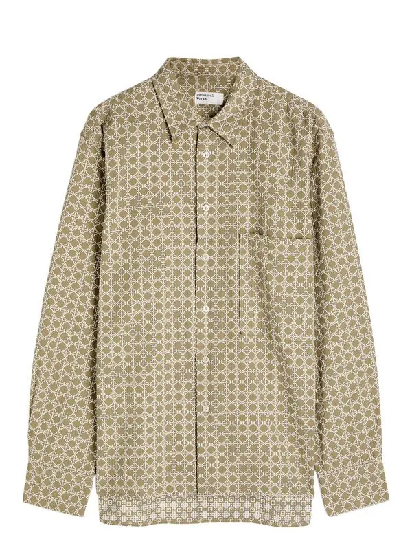 Universal Works Embroidered Woven Shirt - Beige