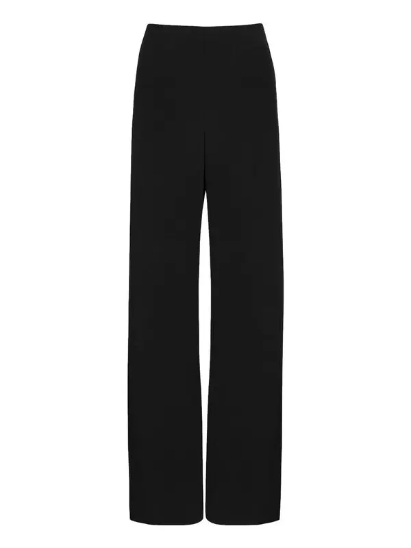 Vince Crepe Straight-leg Trousers - Black