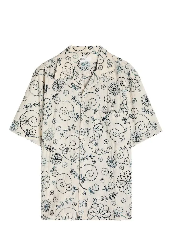 Universal Works Embroidered Cotton Shirt - Ecru