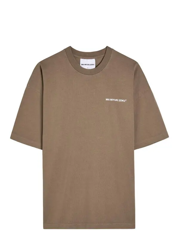 MKI MIYUKI ZOKU Uniform Logo-print Cotton T-shirt - Brown