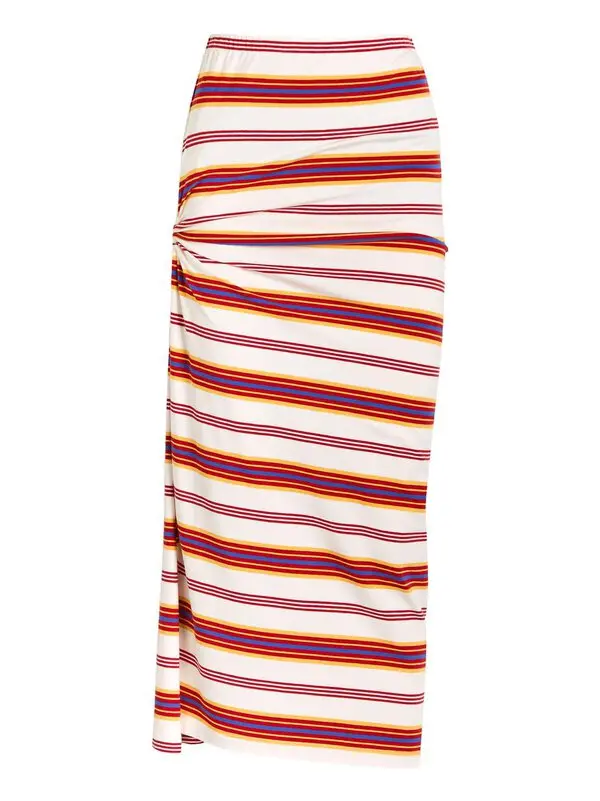 Rabanne Stretch-cotton Midi Skirt - Stripe