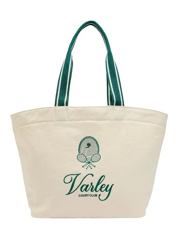 Varley Robinson Embroidered Canvas Tote Bag - Ivory