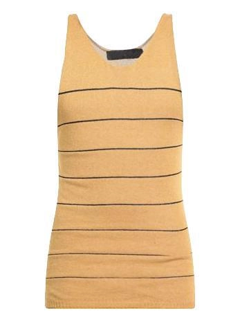 MESSAGERIE Striped Knit Tank Top - Marigold
