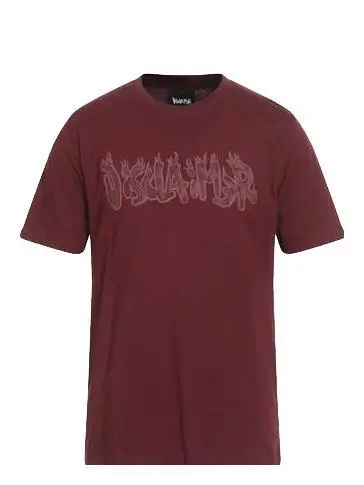 DISCLAIMER T-shirt Burgundy Size Cotton - Red