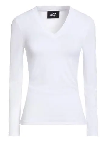 Alpha Studio Jersey Tee - White
