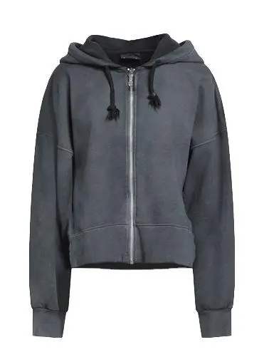 DISCLAIMER Cotton French Terry Zip-up Hoodie - Grey