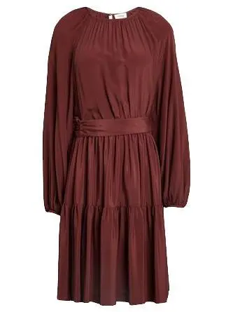 OTTOD'AME Mini Flared Dress - Brown