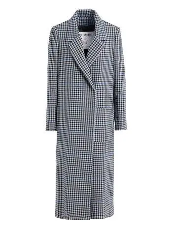 SHIRTAPORTER Checked Tweed Double-breasted Coat - Blue