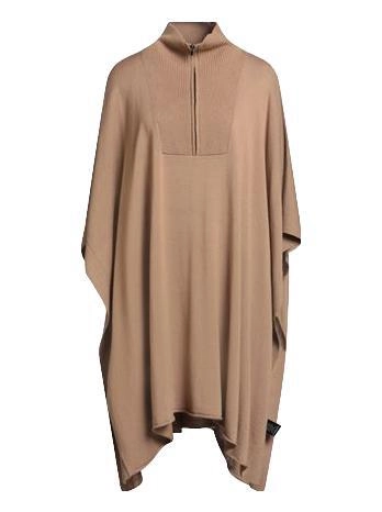 Alpha Studio Wool Poncho - Camel