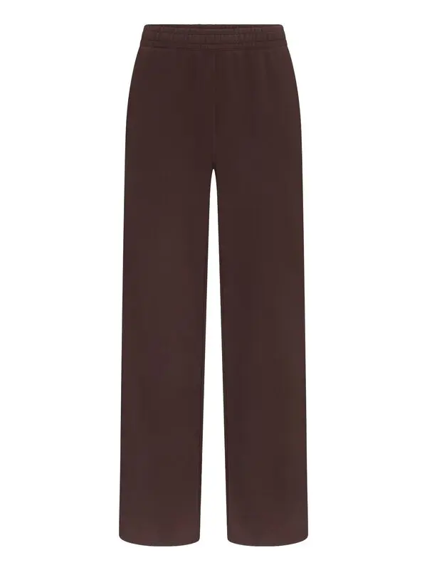 SKIMS Straight Leg French Terry Pants - Espresso