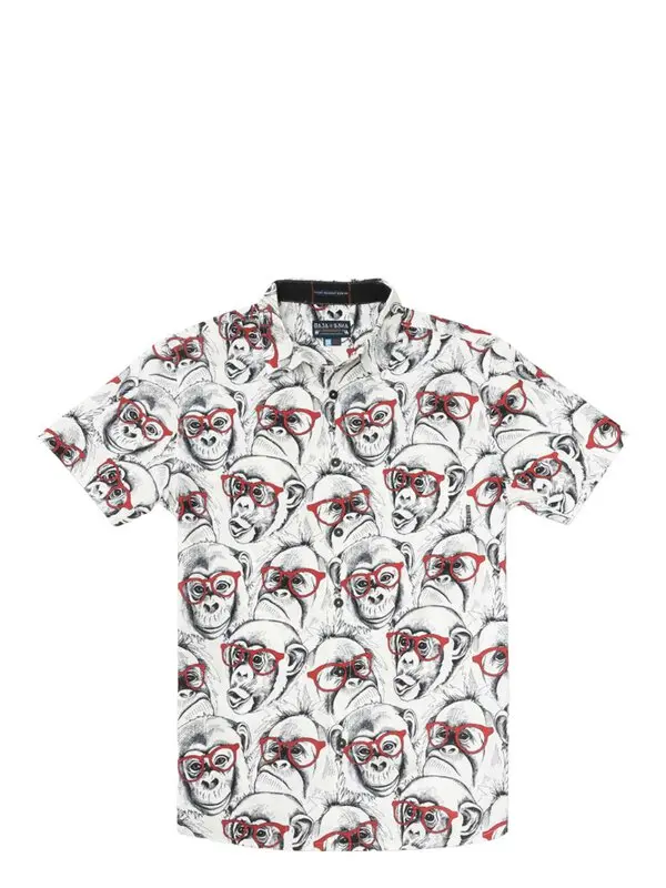BAJA LLAMA Dr. Yessir 7-seas Button Up - White